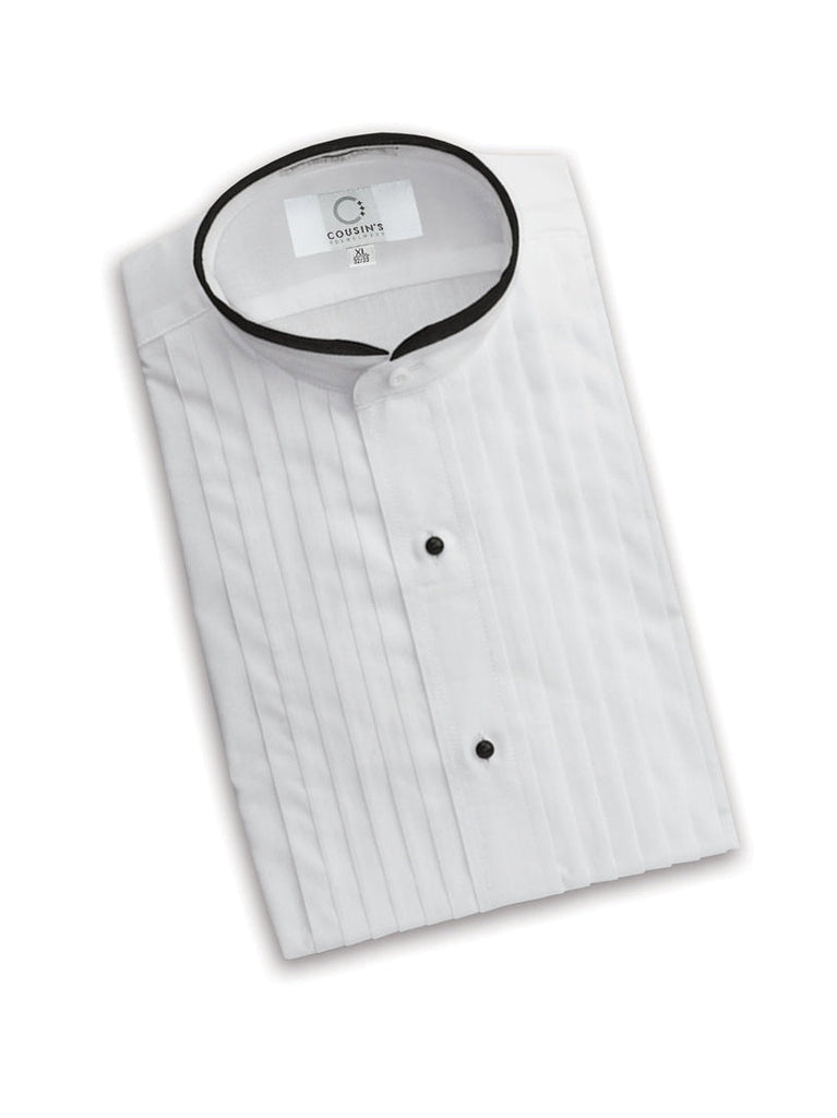 Banded Collar Tuxedo Shirt | Shirts | Cousin's Concert Attire